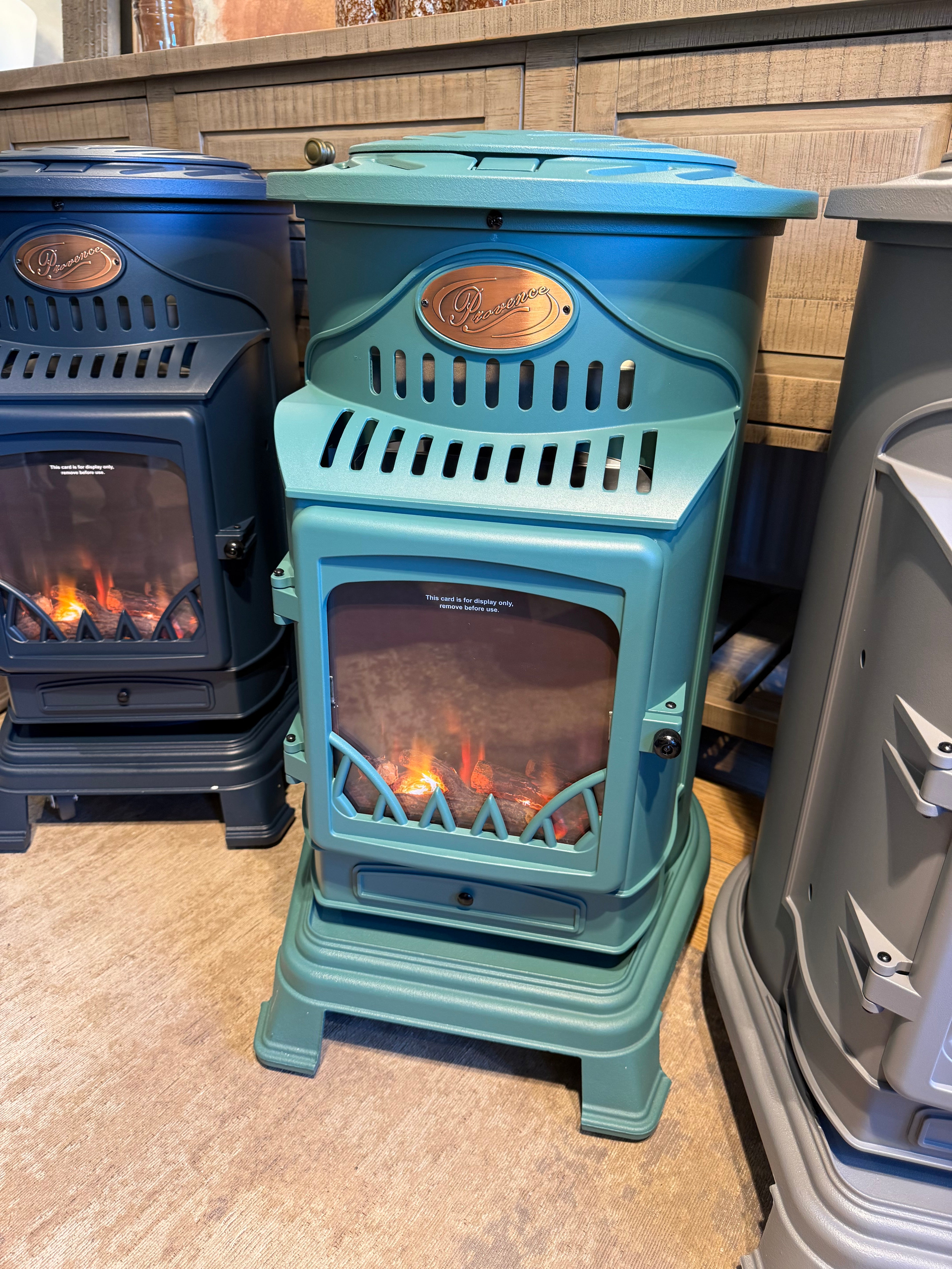 Provence Portable Gas Heater Autumn Green Real Flame Effect Calor Gas ...