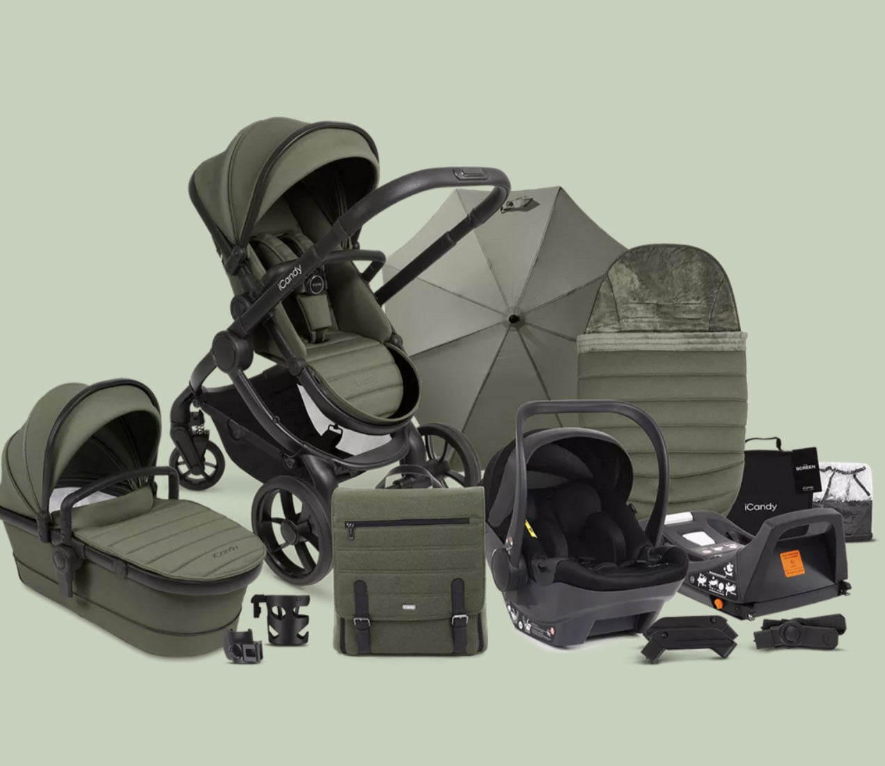 iCandy Peach 7 Pushchair & Carrycot Bundle in Ivy – Jacksons of Saintfield