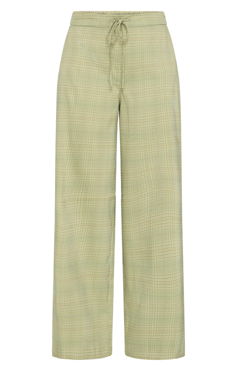 Ichi Ladies Pants IHJoli in Green Check, Joli Trousers – Jacksons of ...