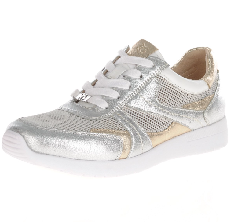 Caprice Ladies Leather Trainer 23766-46 White / lt Gold – Jacksons of ...