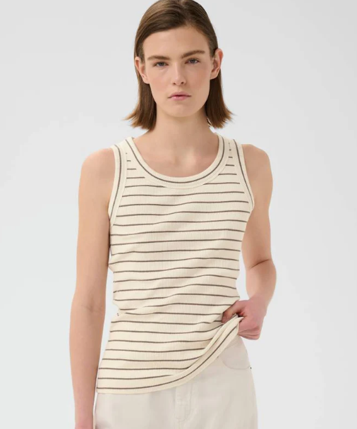 InWear Ladies Striped Tank Top DagnaIW in Vanilla Coffee Quartz, Dagna ...