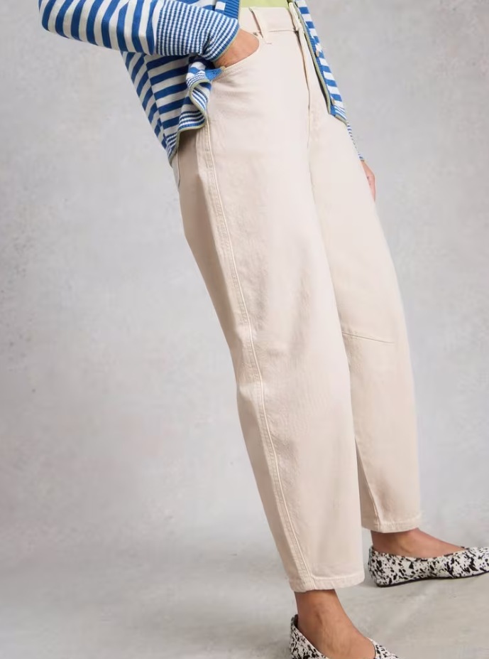 White Stuff Ladies Aubrey Barrel Leg Jean in NATURAL WHITE – Jacksons ...