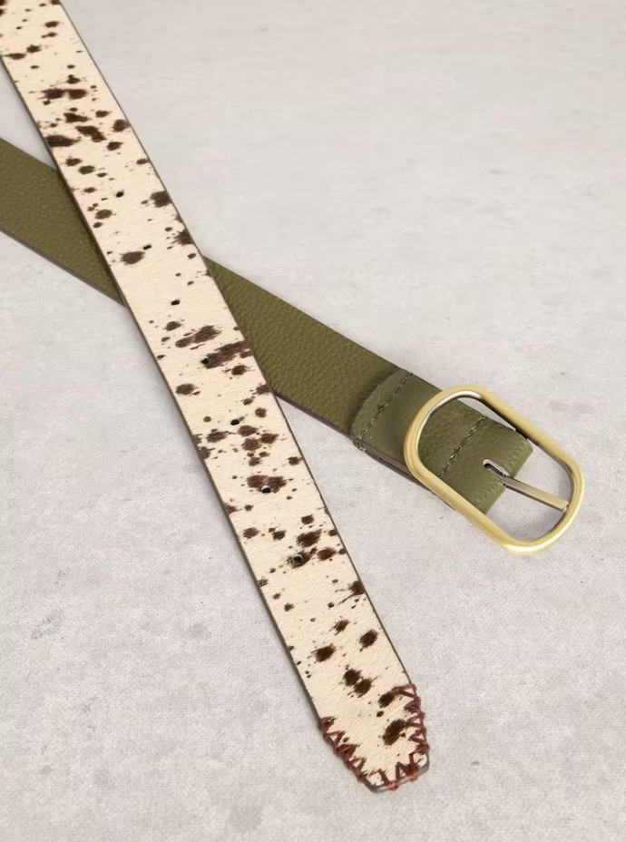 White Stuff Ladies Leather Reversible Belt in GREEN MULTI – Jacksons of ...