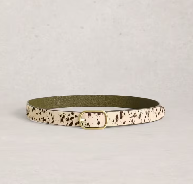 White Stuff Ladies Leather Reversible Belt in GREEN MULTI – Jacksons of ...