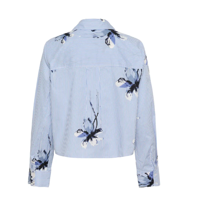 Culture Ladies CUbrila Shirt In Blue Flower Stripe – Jacksons of Saintfield