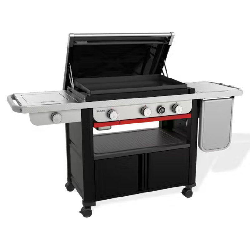 Weber Slate 76cm GPSB Premium Gas Griddle Includes Folding Side Table ...