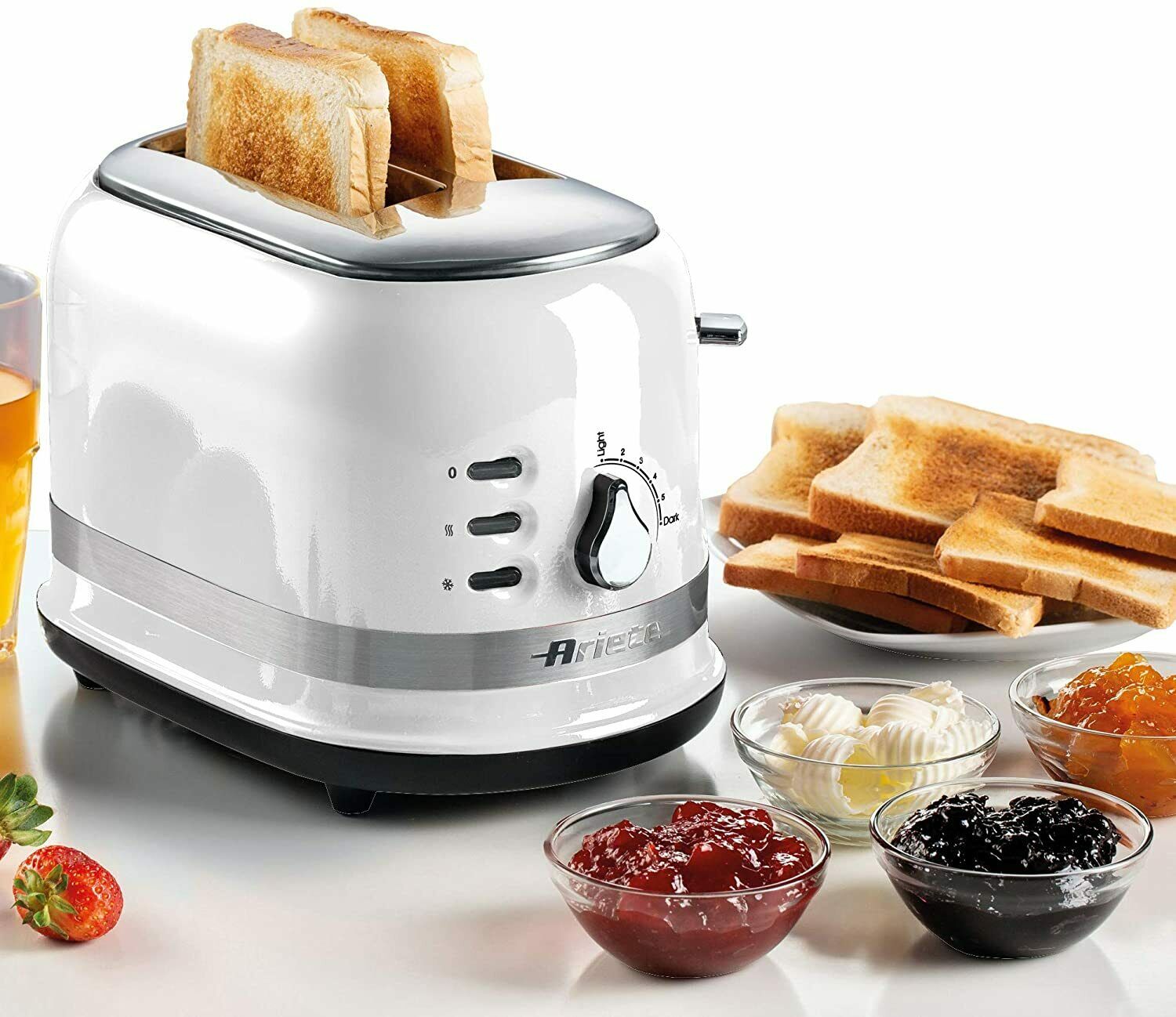 Ariete Moderna 2 Slice Toaster, Three Function Buttons, White ...